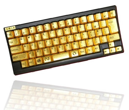 Keyboard Termahal dengan Bahan Emas Murni | Jenis Keyboard Komputer Unik